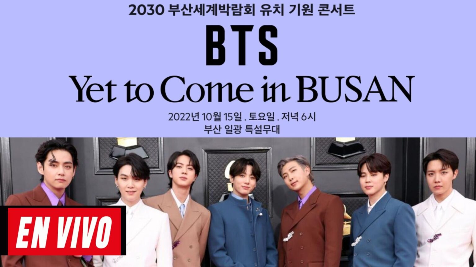 BTS Yet to come Busan: Dónde ver el concierto EN VIVO - Infozport